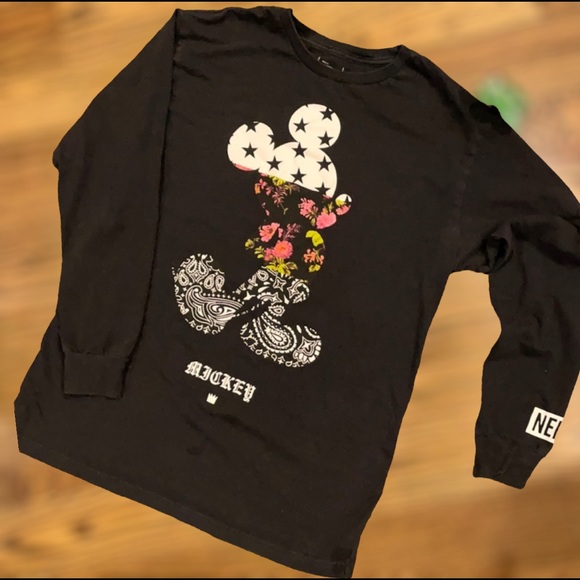 Neff | Tops | Disney X Neff Mickey Limited Long Sleeve Shirt | Poshmark